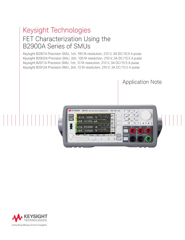 IV FET Characterization Using the B2900A Series of SMUs PDF Asset Page | Keysight